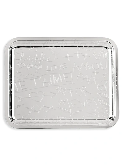 Christofle Graffiti Silver Plated Tray, Small | ModeSens