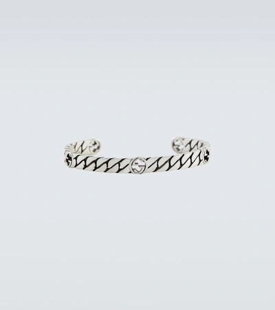 Gucci Sterling Silver Interlocking G Bracelet | ModeSens