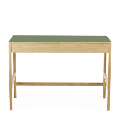 The Conran Shop Domus Compact 2-drawer Desk In Olive & Oak In Gold ...