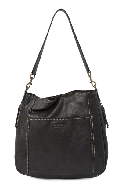 American Leather Co. Austin Leather Shoulder Bag In Black Smooth | ModeSens
