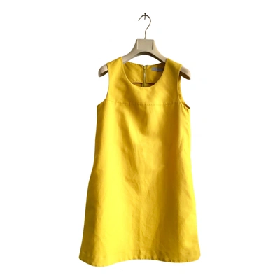 Pre-owned Cos Mini Dress In Yellow | ModeSens
