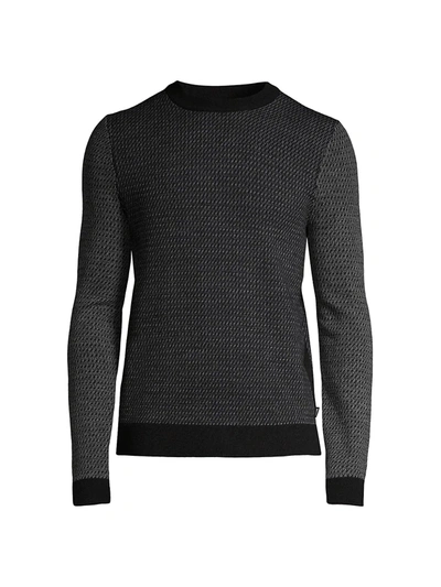 Hugo Boss Nettuno Crewneck Sweater In Black | ModeSens