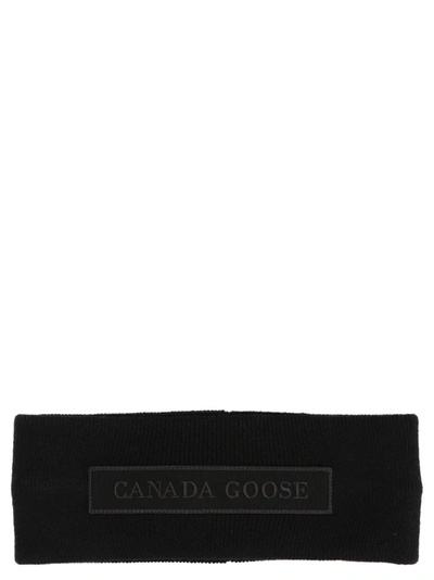 Canada Goose Logo Wool Headband In Black | ModeSens