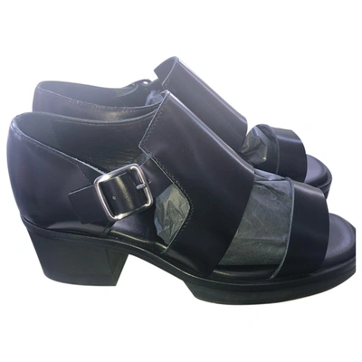 Pre-owned Cos Leather Mules In Black | ModeSens