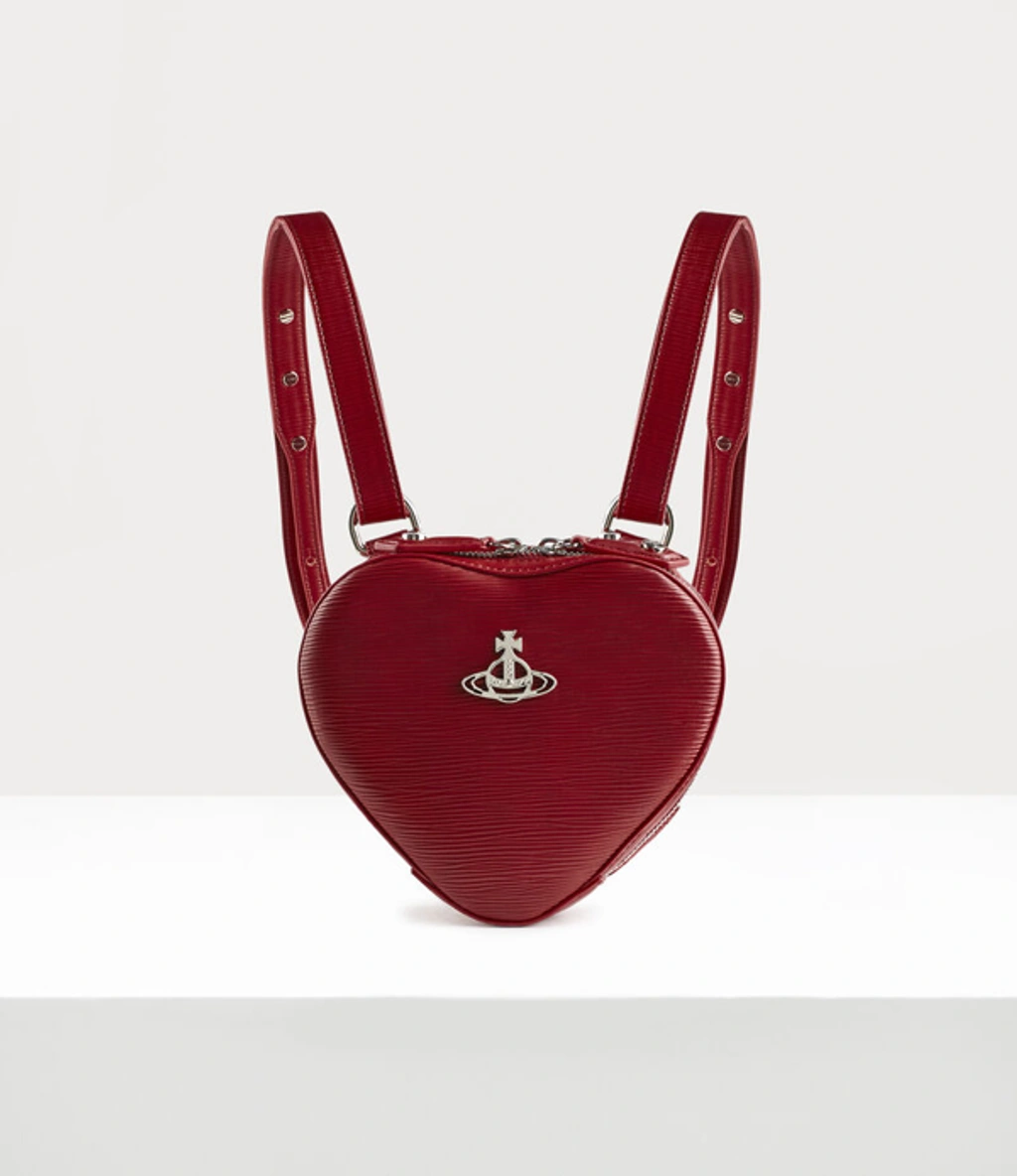 Vivienne Westwood Polly Heart Mini Backpack In Red | ModeSens