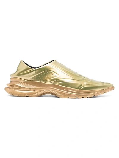 Az Factory Pointy Babouche Metallic Trainers In Gold | ModeSens