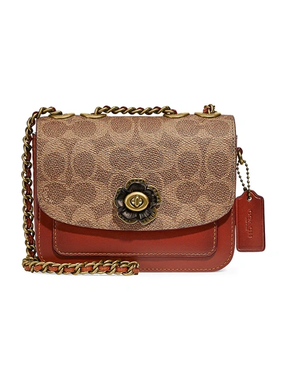 Coach Madison 16 Signature Coated Canvas Shoulder Bag In Tan Rust ...