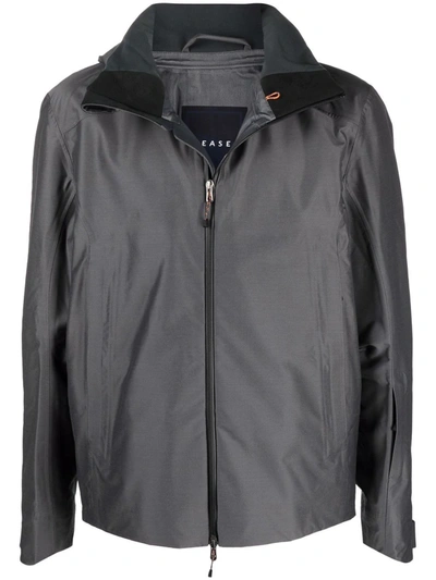 Sease Powder Metallic Hooded Jacket In Grey | ModeSens
