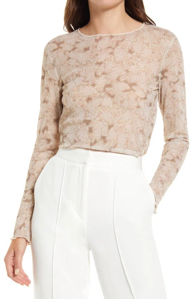 Open Edit Print Mesh Top In Tan Camo Snake | ModeSens