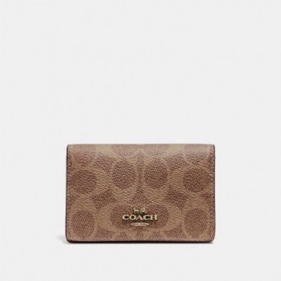 Coach Business Card Case In Signature Canvas In N,a | ModeSens