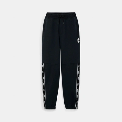 Coach Signature Tape Joggers In Black | ModeSens