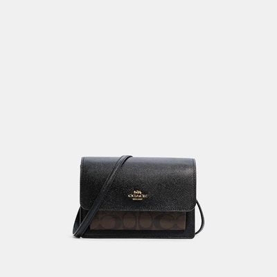 Coach Foldover Belt Bag In Signature Canvas In Brown | ModeSens