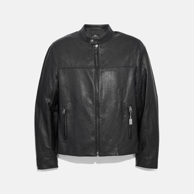 Coach Leather Racer Jacket In Black | ModeSens