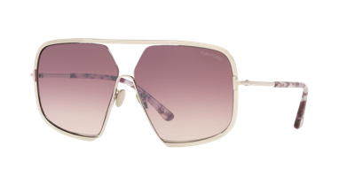 Tom Ford Ft0867 Warren Gold-tone Metal Square-frame Glasses In Brown ...