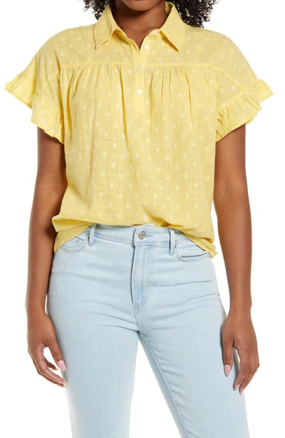 Caslonr Popover Cotton Top In Yellow Citron | ModeSens