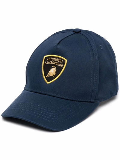 Automobili Lamborghini Logo Patch Baseball Cap In Blue | ModeSens