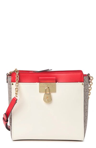 Calvin Klein Camille Signature Crossbody Bag In Crimson | ModeSens