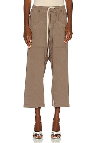 Rick Owens Drkshdw Cargo Drawstring Cropped Pant In Dust | ModeSens