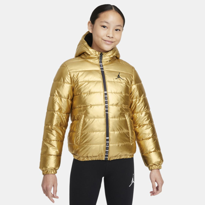 Jordan Big Kids' Puffer Jacket In Metallic Gold | ModeSens