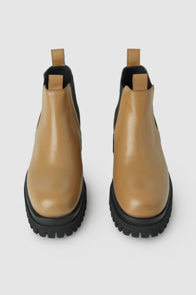 Cos Leather Chelsea Boots In Brown | ModeSens