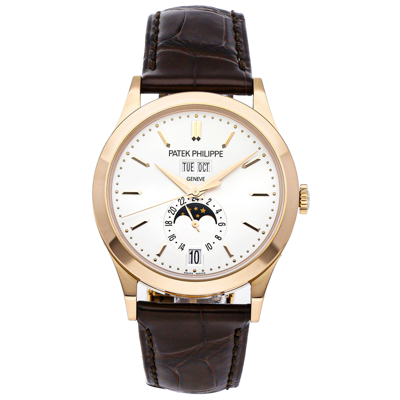 Pre-owned Patek Philippe White 18k Rose Gold Complications Annual ...