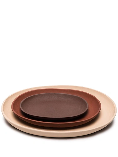Pols Potten Greek Matte Powder-coated Aluminium Trays Set Of Three In ...