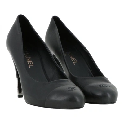 Pre-owned Chanel Leather Heels In Black | ModeSens