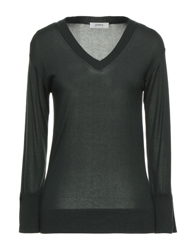 Alpha Studio Sweaters In Dark Green | ModeSens
