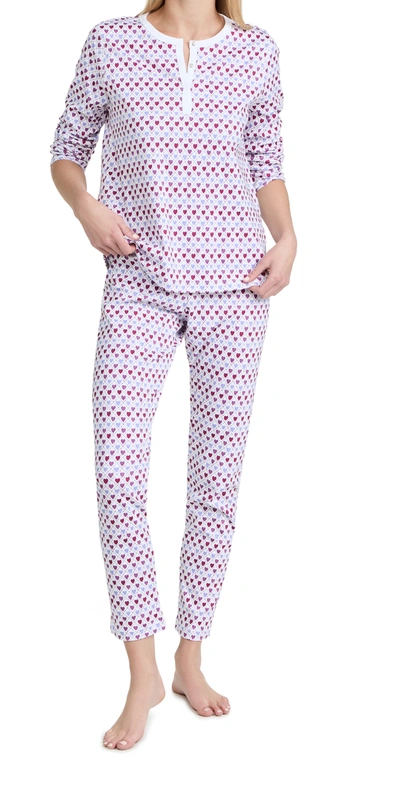 Roller Rabbit Quilted Hearts Pajamas In Purple | ModeSens
