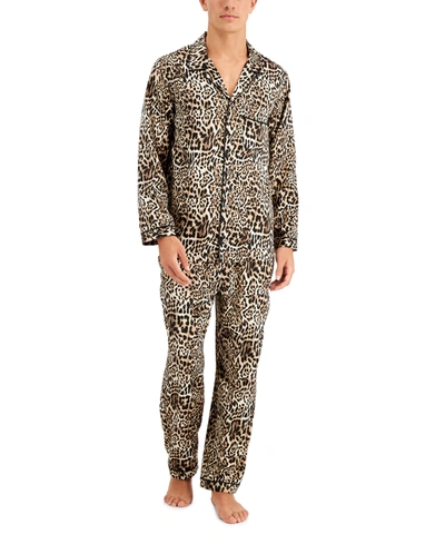 Inc International Concepts Men's Cheetah-print Satin Pajama Pants ...
