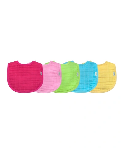 Green Sprouts Baby Boy And Girls Muslin Bibs Pack Of 5 In Pink | ModeSens