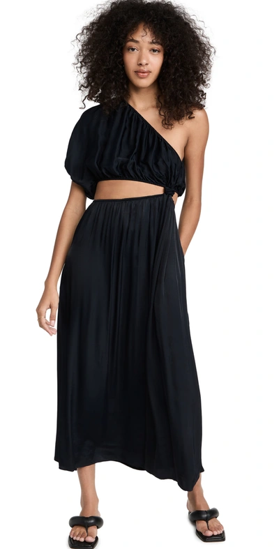 Farm Rio One Shoulder Dress In Black | ModeSens