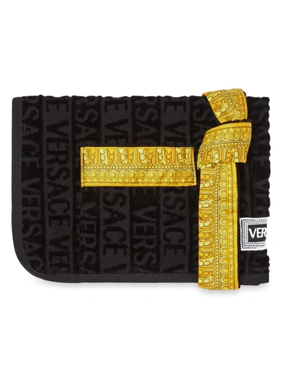 Versace Baroque Dog Bathrobe In Nero | ModeSens