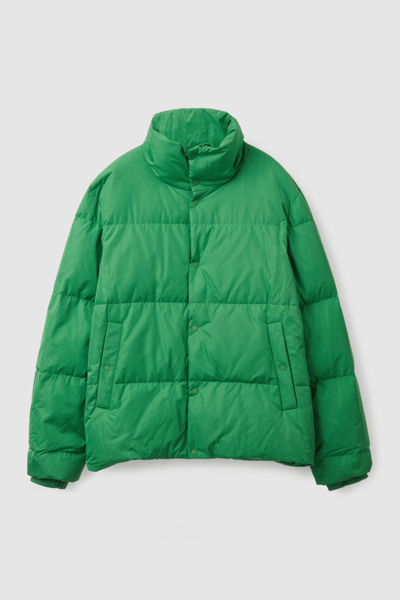 Cos Short Puffer Jacket In Green | ModeSens