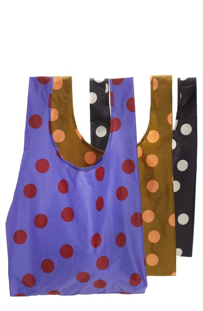 Baggu Standard Set Of 3 Nylon Ripstop Totes In Floating Dots | ModeSens