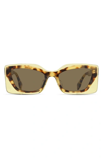 Fendi X Skims 53mm Rectangular Sunglasses In Shiny Brown | ModeSens