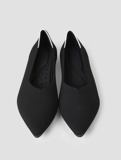 Lattelier V-shape Flat Shoes Black 10 | ModeSens