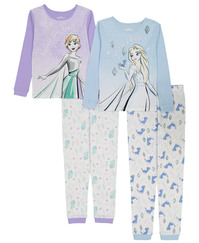 Frozen 2 Little Girls Pajamas, 4 Piece Set In Assorted | ModeSens