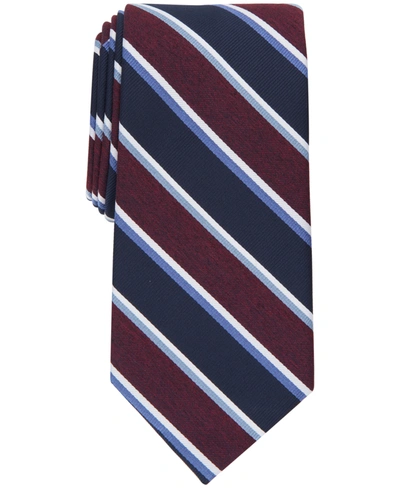 Club Room Men's Stripe Tie, Created For Macy's In Burgundy | ModeSens