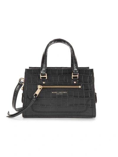 Marc Jacobs Cruiser Mini Croc-embossed Leather Crossbody In Black ...