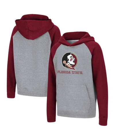 Colosseum Youth Boys Heathered Gray, Garnet Florida State Seminoles ...