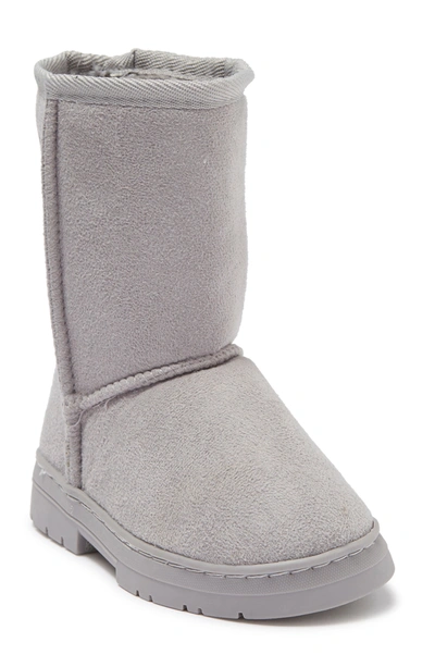 Bebe Kids' Microsuede Faux Fur Lined Winter Boot In Gray | ModeSens