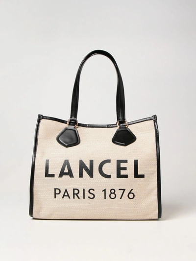 Lancel Canvas Tote Bag In Black | ModeSens