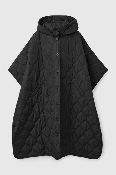 Cos Oversized Quilted Cape In Schwarz | ModeSens