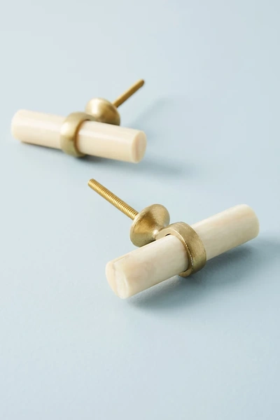 Anthropologie Antler Melody Toggle Knobs, Set Of 2 In Cream | ModeSens