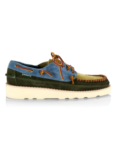 Sebago Cayuga Leather Boat Shoes In Blue Green | ModeSens