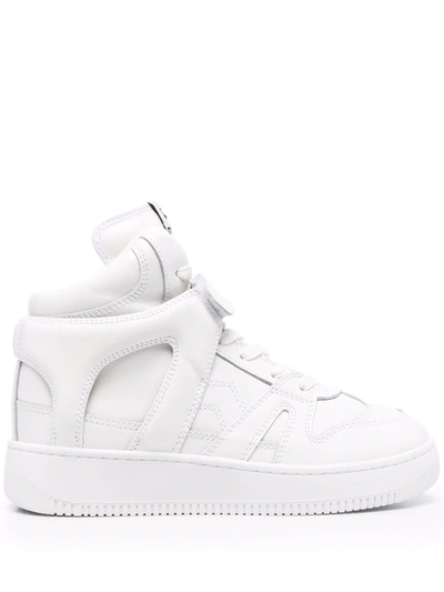 Isabel Marant Brooklee Leather High-top Sneakers In White | ModeSens