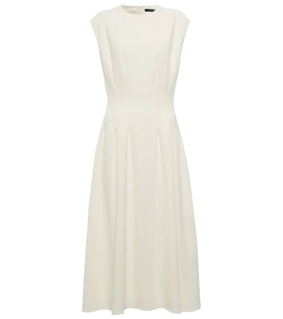 Joseph Women's Delma Pleated Crepe Midi Dress In White | ModeSens