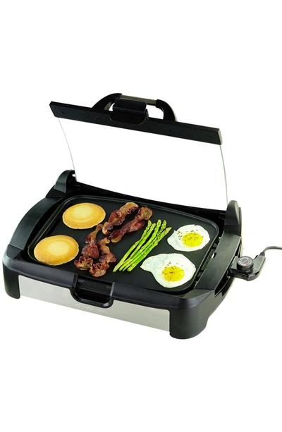 Ovente Reversible Electric Grill And Griddle With Heat Tempered Glass ...