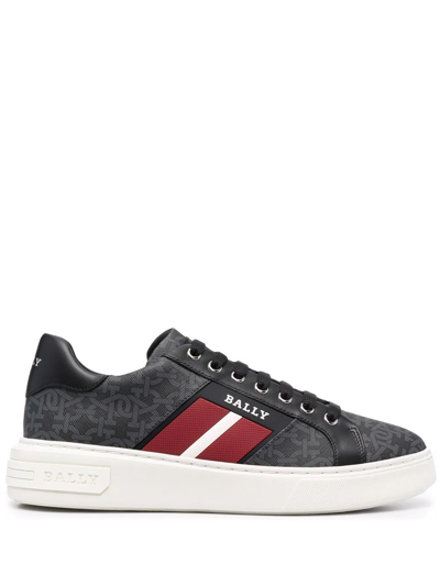 Bally Men's Bb-monogram Leather Low-top Sneakers In Multiantra | ModeSens